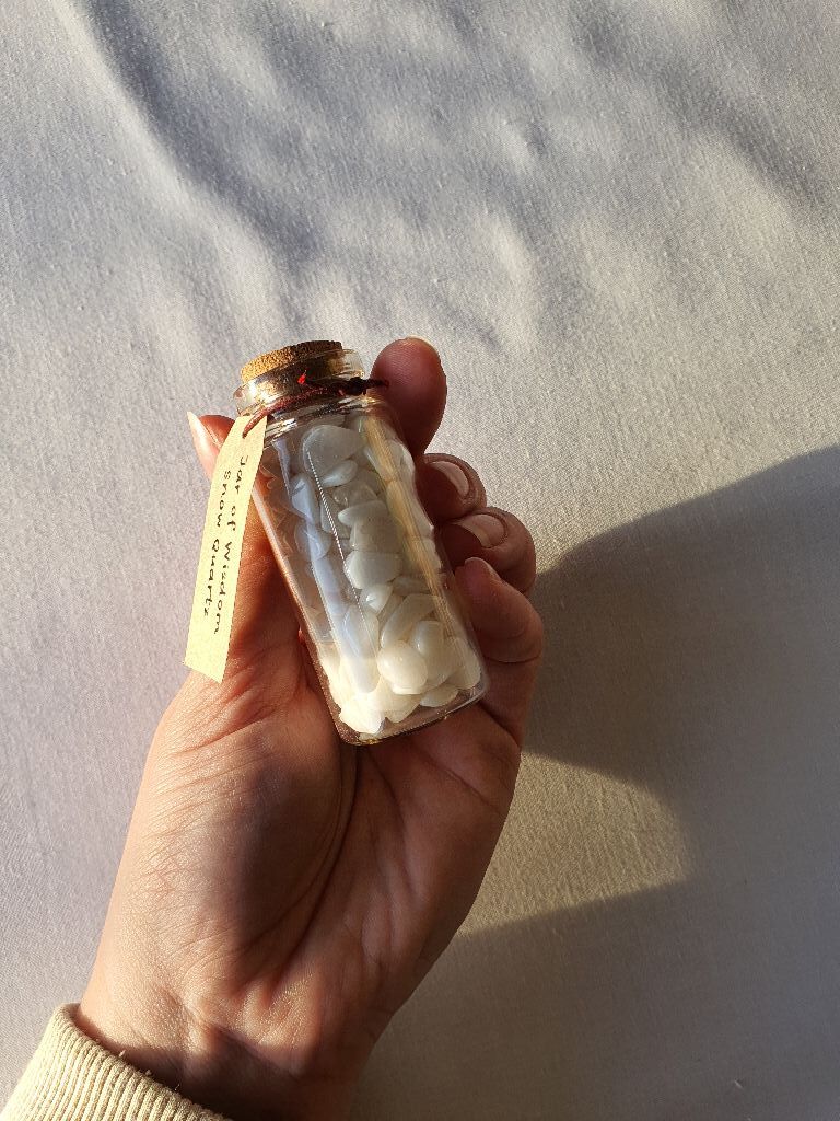 Jar of Wisdom Snow Quartz | Happiness of Healing